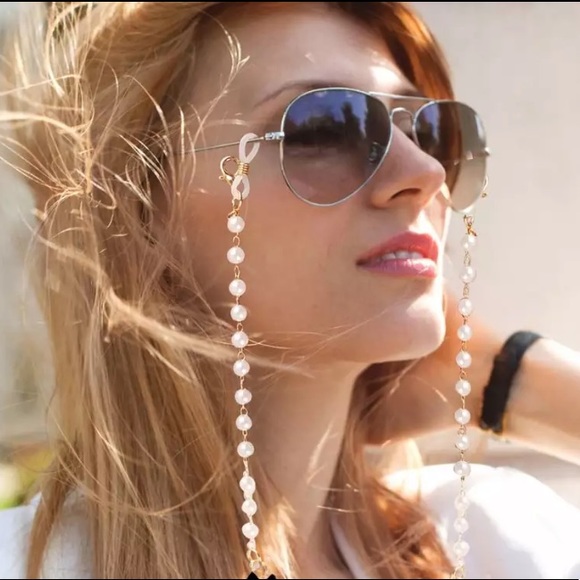 Boutique | Accessories | Dainty Peal Gold Sunglasses Chain | Poshmark